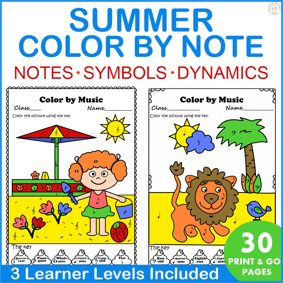 Summer Color by Note Music Pack | Note Rest Dynamics