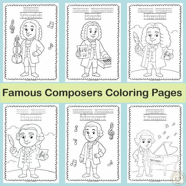 handel coloring sheet